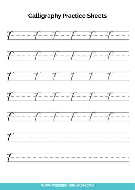Free Beginner Calligraphy Practice Sheets Pdfs Freebie Finding Mom