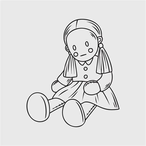 Simple Rag Doll Drawing