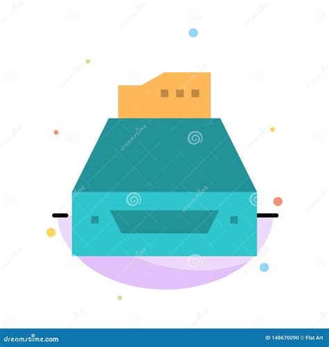 Files Accounting Accounts Data Database Inbox Storage Abstract Flat Color Icon Template