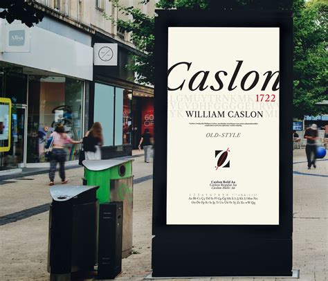 Caslon Typface Poster Behance