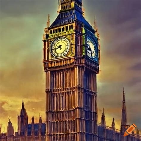 Victorian Painting Of Big Ben Clock Tower On Craiyon
