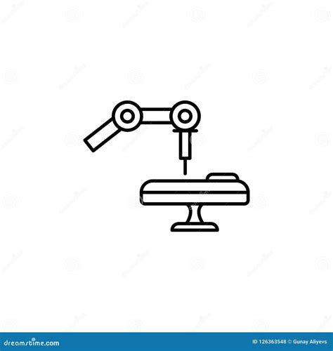 Medical Robot Operation Concept Line Icon Simple Element Illustration Stock Illustration