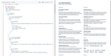 GitHub medlaam resume one page Universal Résumé template rebuilt with React renders from