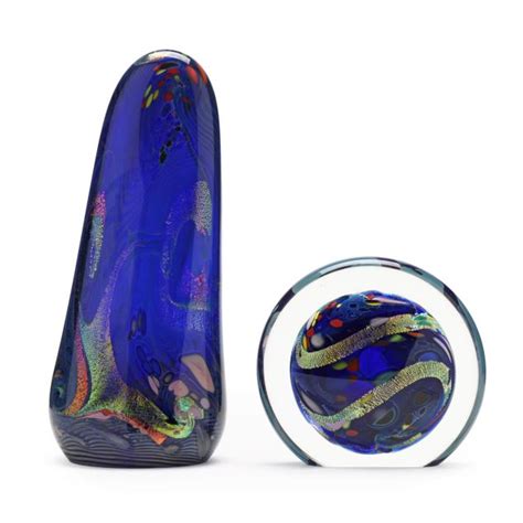 Rollin Karg American B 1944 Two Art Glass Sculptures Lot 4206