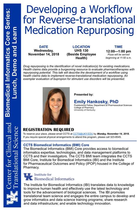 Biomedical Informatics Core Bmi Series Uk Center For Clinical And Translation Science