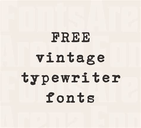 Free Vintage Typewriter Fonts — Fontsarena Typewriter Font Lettering Fonts Old Typewriter Font
