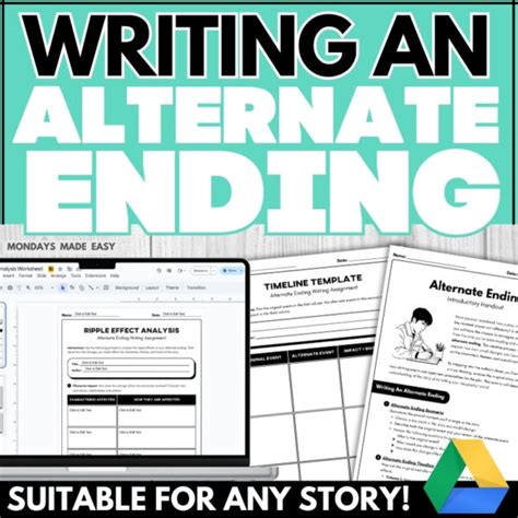 Alternate Ending Assignment For Any Novel Or Story