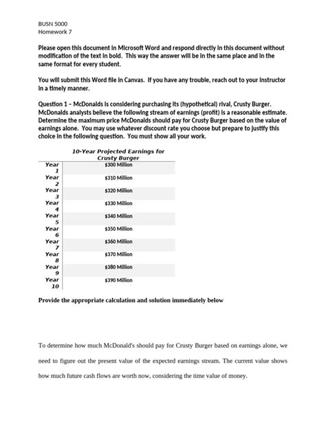 Busn 5000 Week 7 Hw H Pdf