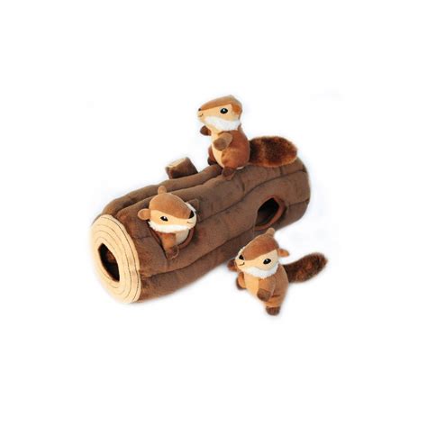 Zippy Paws Zippy Burrow Log And Chipmunks
