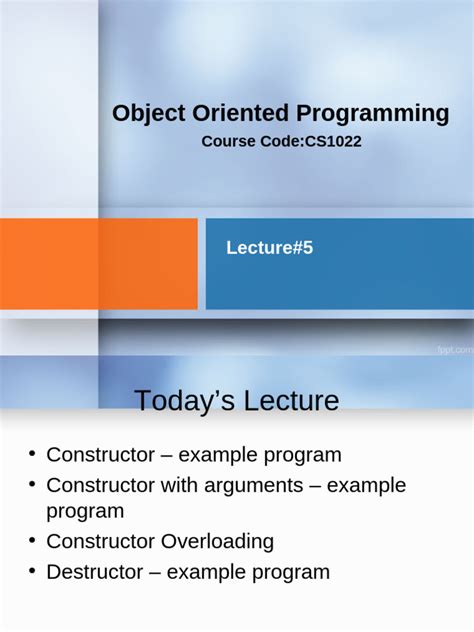 Lec 05 Constructors Destructors 1 Pdf Constructor Object Oriented Programming