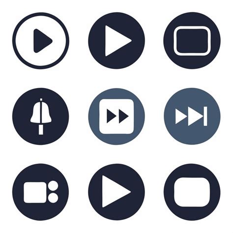 Multimedia Option Buttons Premium Ai Generated Vector