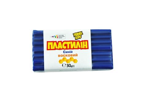 Купить Пластилин восковой синий, 30 г - ПАПИРУС