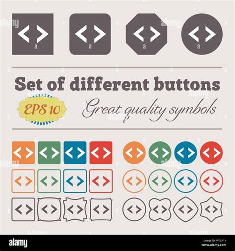 Code Sign Icon Programmer Symbol Big Set Of Colorful Diverse High Quality Buttons Vector