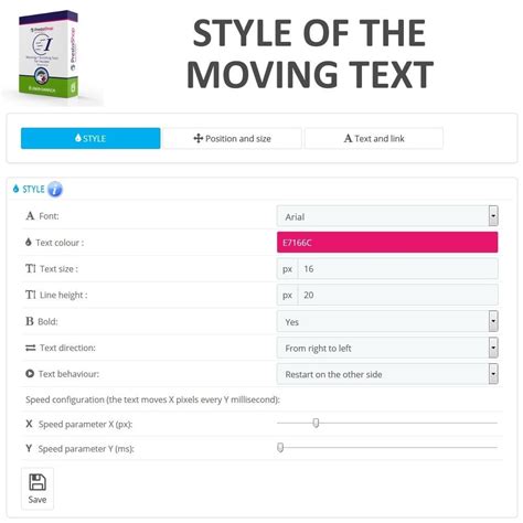 moving scrolling text for header prestashop addons