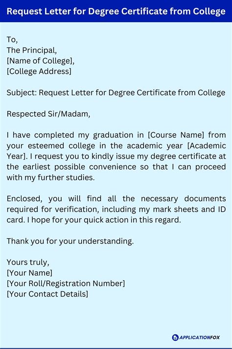 Request Letter For Degree Certificate Letter Images Vrogue Co