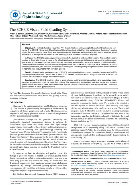 Pdf The Scheie Visual Field Grading System