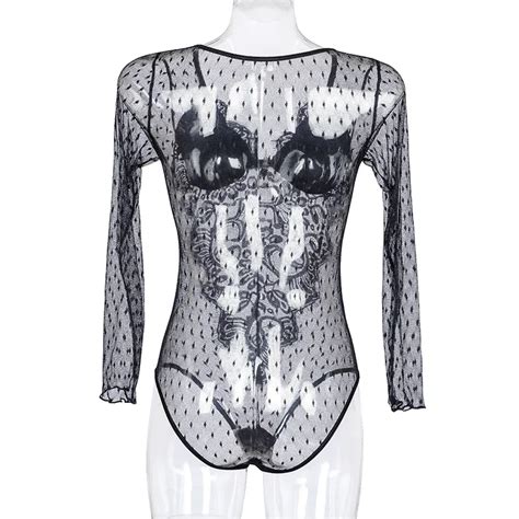 Лидер продаж сетчатый кружевной комбинезон женский костюм прозрачный сексуальный комбинезон с