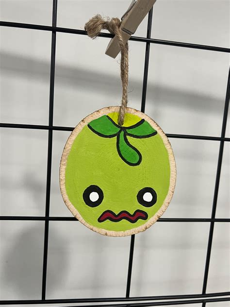 Smoliv Pokemon Green Olive Normal Type Grass Type Wood Slice Acrylic