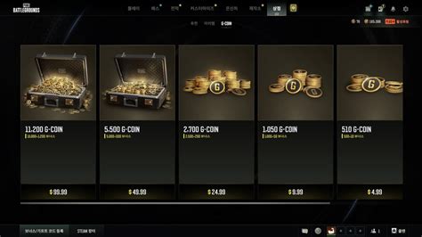 배틀그라운드 배그 G코인 가격 및 싸게 사는법 정보킹