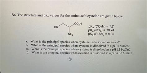 answered s6 the structure and pka values for… bartleby