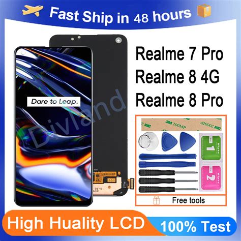 6 4 Inch Amoled Realme 7 Pro 8 Pro Lcd Display Touch Screen Digitizer Assembly Realme 8 4g