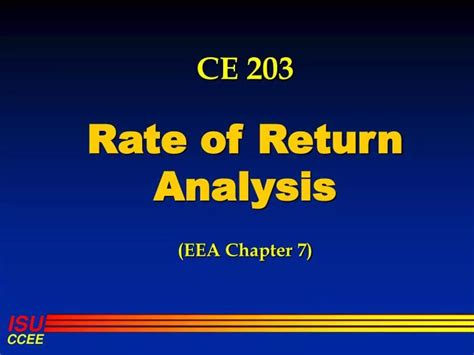 PPT CE Rate Of Return Analysis EEA Chapter PowerPoint Presentation ID