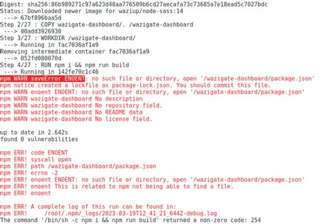 Npm Warn Saveerror Enoent No Such File Or Directory Open Wazigate Dashboardpackagejson