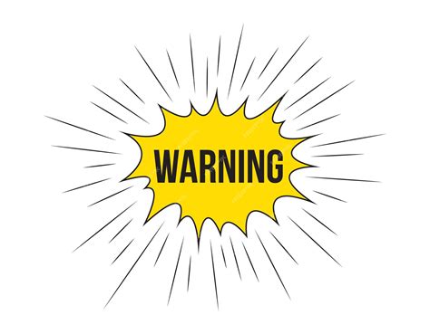 Premium Vector Warning Banner Design Warning Icon Flat Style Vector Illustration