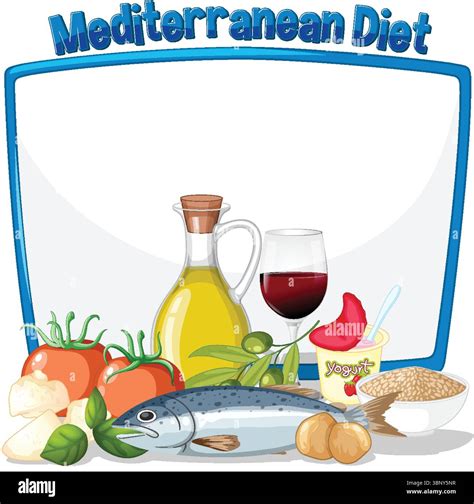 Mediterranean Diet Food Pyramid Stock Vector Images Alamy