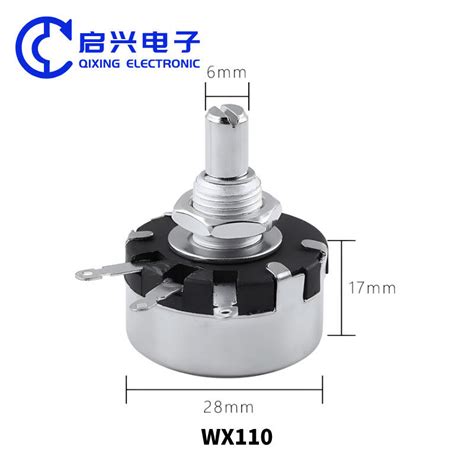 1w Single Coil Wire Wound Potentiometer 100 Ohm Potentiometer Wx110