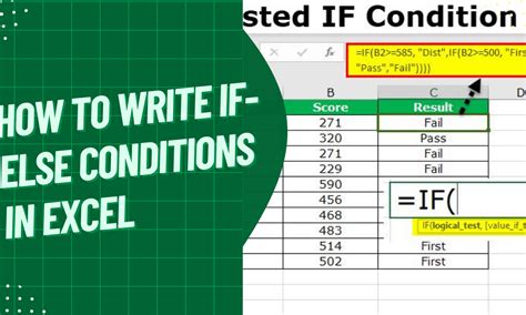 How To Write If Else Conditions In Excel Earn And Excel