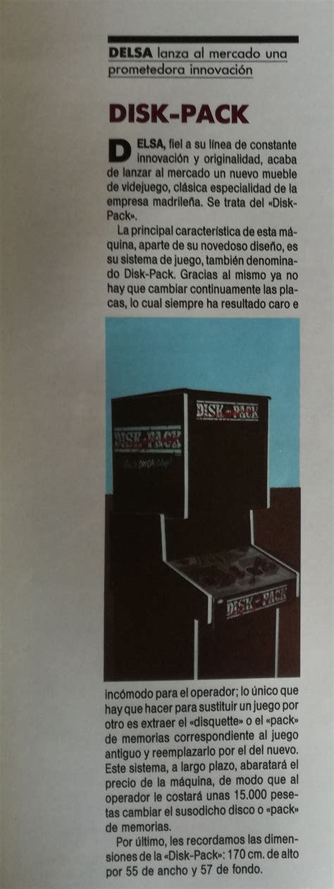 Disk Pack System De Delsa Máquina Recreativa
