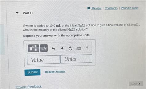 Solved In A Laboratory Experiment A 10 0 ML Sample Of NaCl Chegg Com