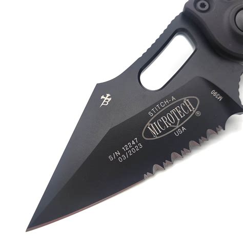 Microtech Borka Auto Stitch 169 2t Tactical Black Standard Se Partial