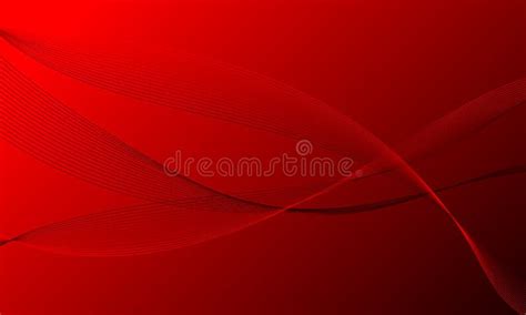 Abstract Red Business Lines Wave Curves On Gradient Background Stock Vector Illustration Of