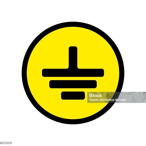 Grounding Sticker Standard Designation Stock Illustration Download