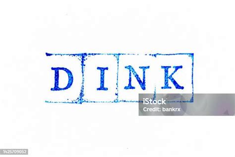 흰색 종이 배경에 단어 Dink 의 파란색 컬러 잉크 고무 스탬프 0명에 대한 스톡 사진 및 기타 이미지 Istock