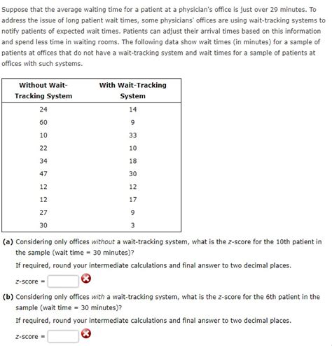 Solved Suppose That The Average Waiting Time For A Patient Chegg Com