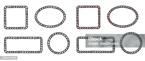 프레임 윤곽선 파스텔 색상의 배경 세트입니다 손으로 그린 장식 낙서 장식 페인트 잉크 브러시 스트로크 검은 선 테두리 모음 원 정사각형 직사각형 모양 벡터 일러스트 레이 션