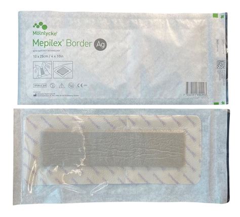 Molnlycke Mepilex Border Ag Adhesive Dressing All Sizes Medisa