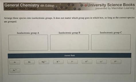 Solved Arrange These Species Into Isoelectronic Groups It