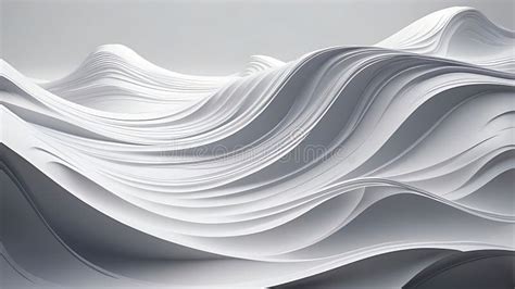 Abstract White Paper Waves Modern Minimalist Background Stock Illustration Illustration Of