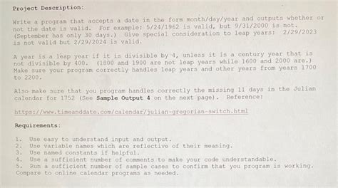 Solved Project Description Write A Program That Accepts A