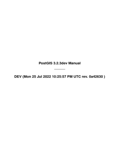 Postgis 3 2 Pdf Information Retrieval Computer Programming
