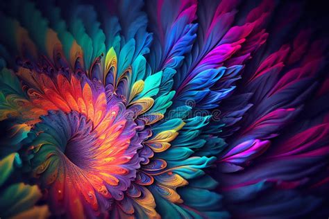 3d Abstraction Fractal Generative Ai Stock Image Image Of Design