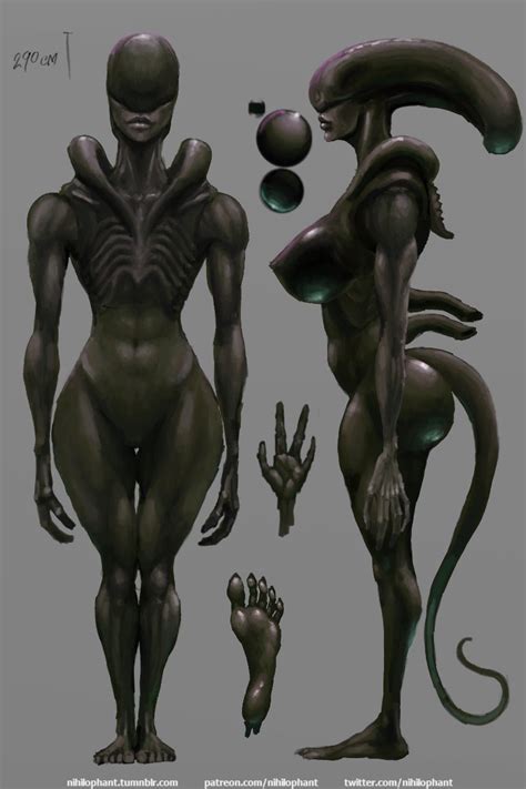 Rule 34 Alien Alien Franchise Female Female Xenomorph Feral Only Model Sheet Nihilophant