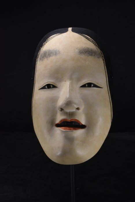 Noh Mask 1 Wood Waka Onna 若女 Mask With Inscription Catawiki