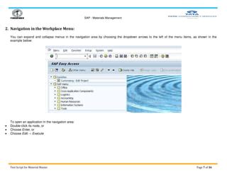 SAP Materials Management Test Script For Pdf