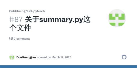 Summary Py Issue Bubbliiiing Ssd Pytorch Github