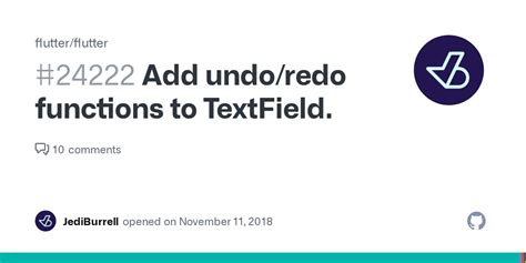 add undo redo functions to textfield · issue 24222 · flutter flutter · github